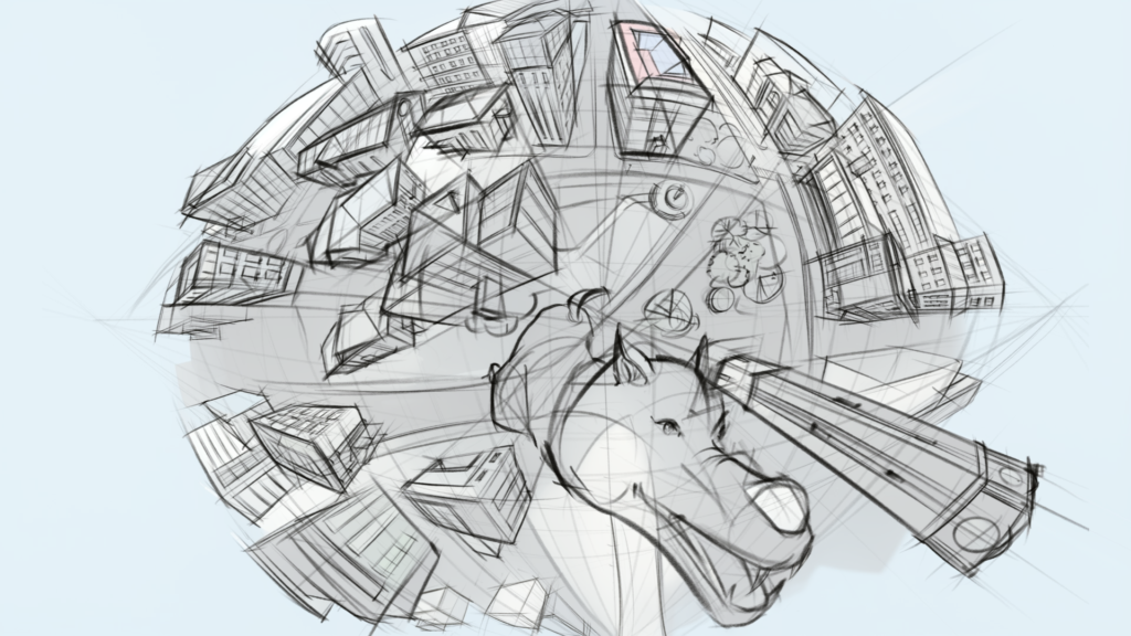 5-Point Perspective Drawing or Curvilinear Perspective – poradora